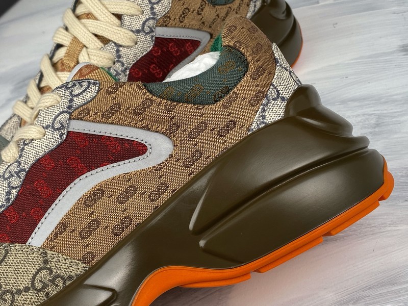 Gucci GG Rhyton Sneaker Beige Brick Red | PerfectKicks Sale All 1:1 ...